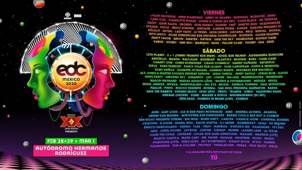 Los lineups del EDC México a lo largo de su historia